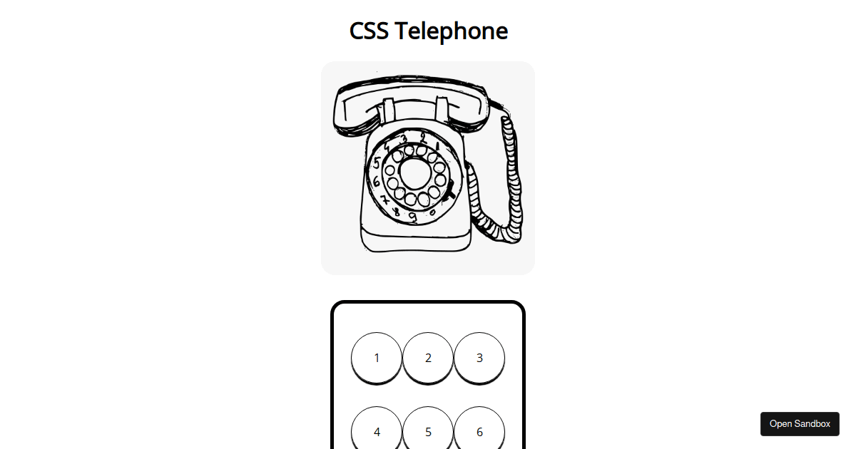 CSS Telephone - Codesandbox