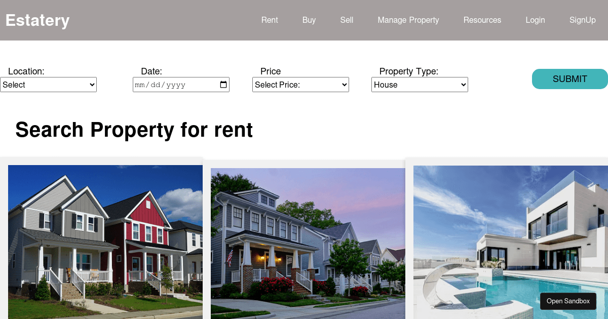 realstate - Codesandbox