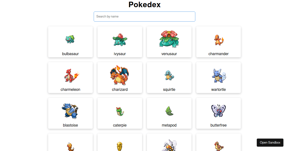 pokemon - Codesandbox