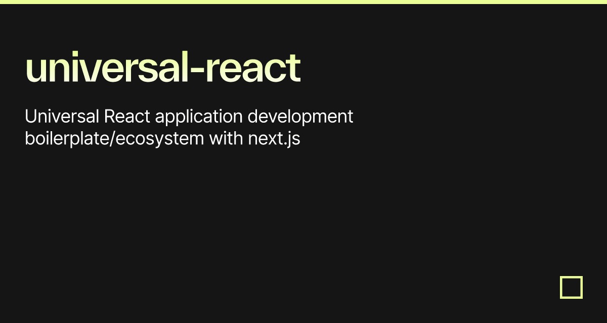 universal-react - Codesandbox