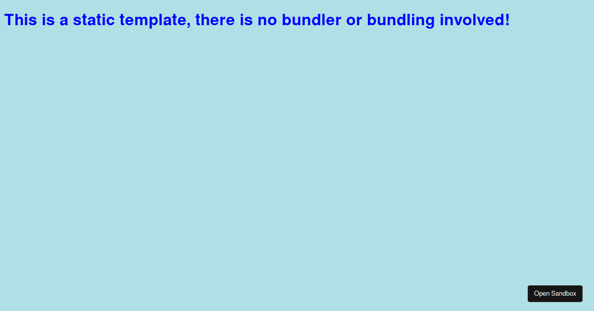Html5 Static Template Codesandbox