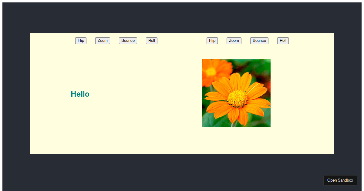 React-Reveal - Codesandbox