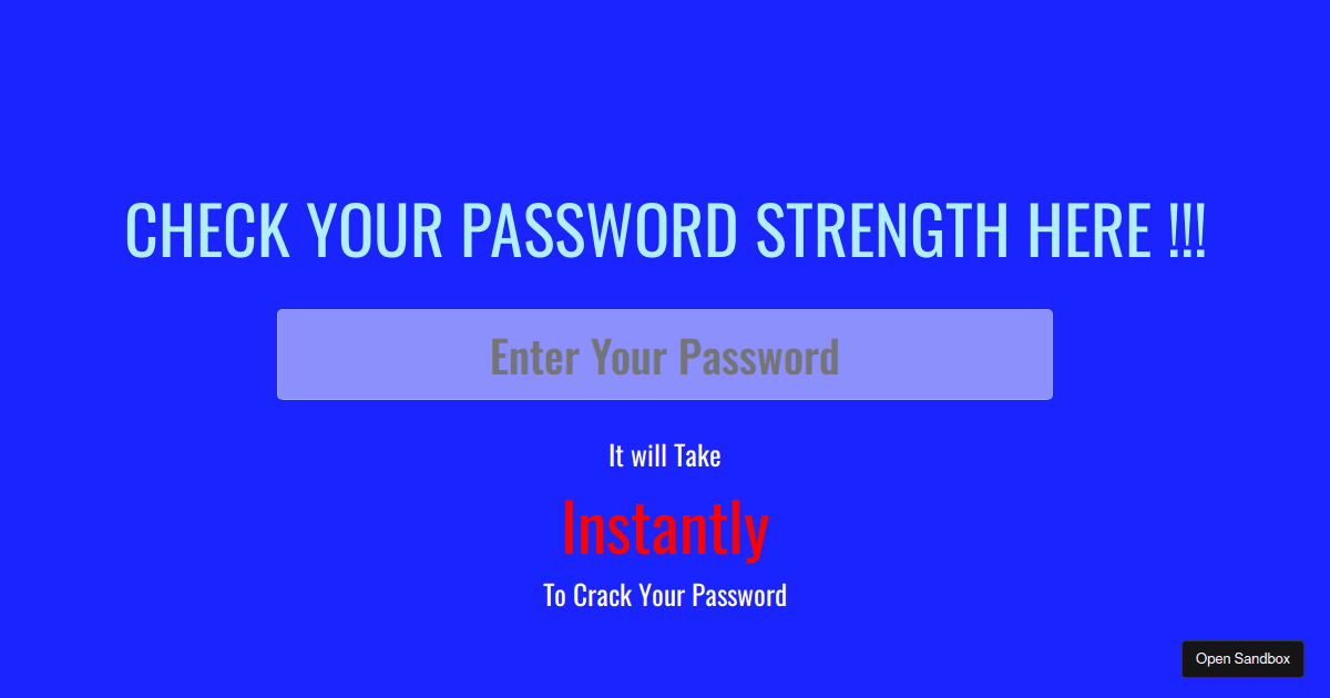 password-strength-checker - Codesandbox