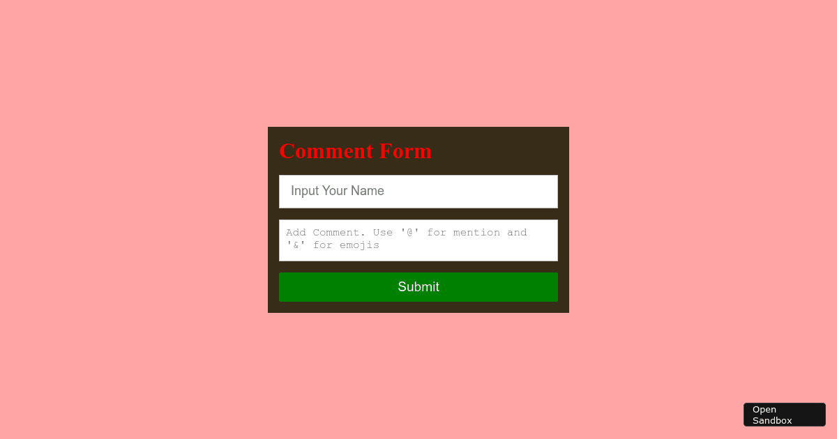 react-mentions - Codesandbox