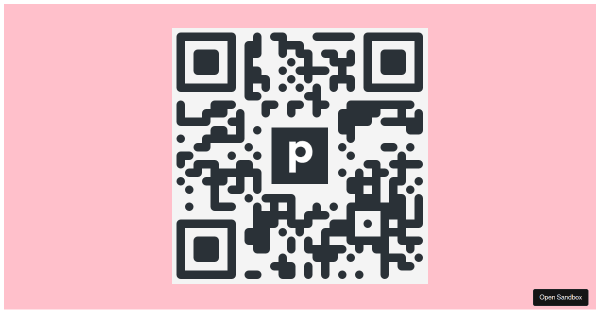 easy QR code with logo (forked) - Codesandbox