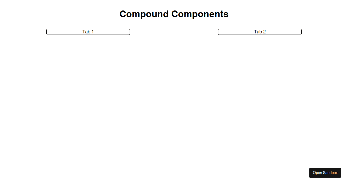 Compound Components - Codesandbox