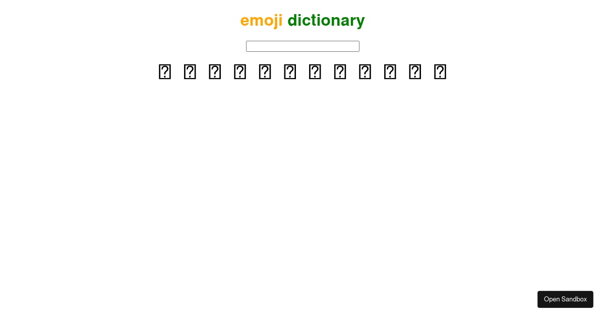 emoji-dictionary - Codesandbox