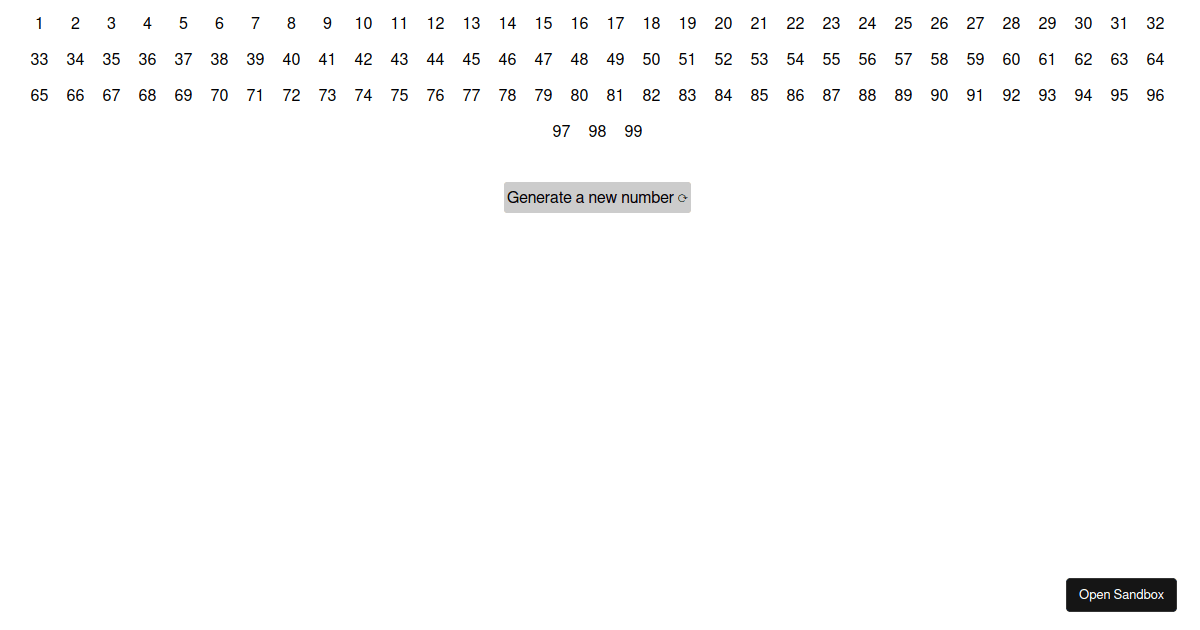 Guessing Number - Codesandbox