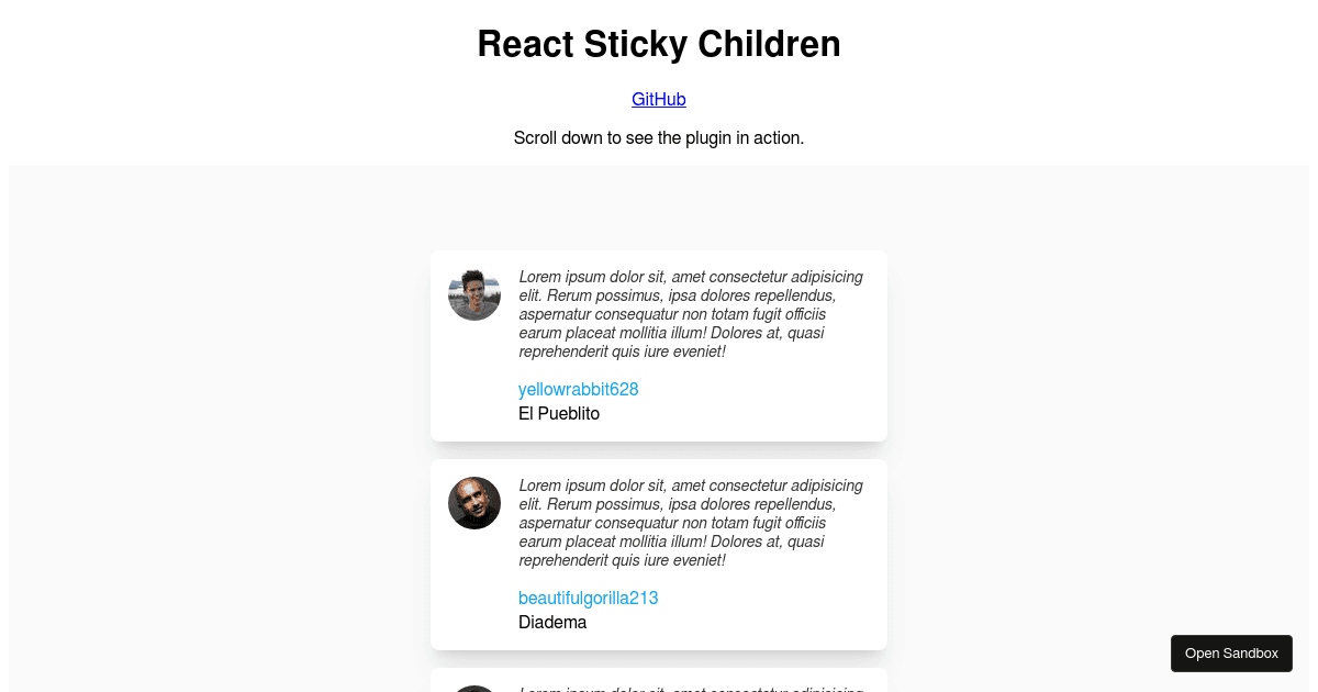 react-sticky-children-demo - Codesandbox