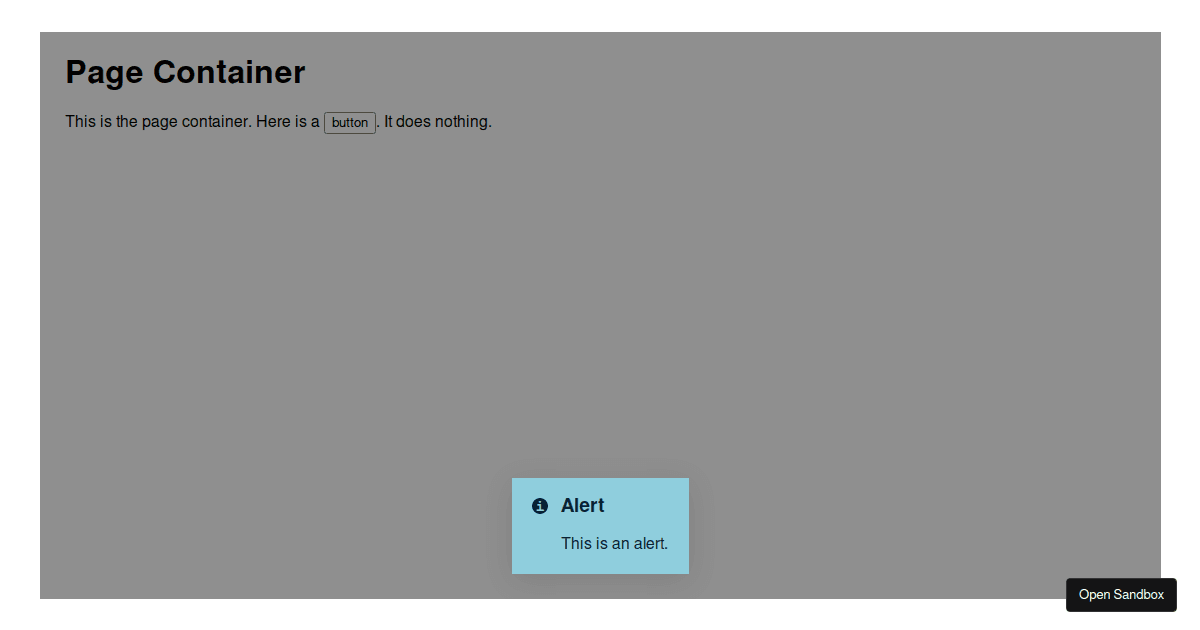 PNotify Example Stack - Codesandbox