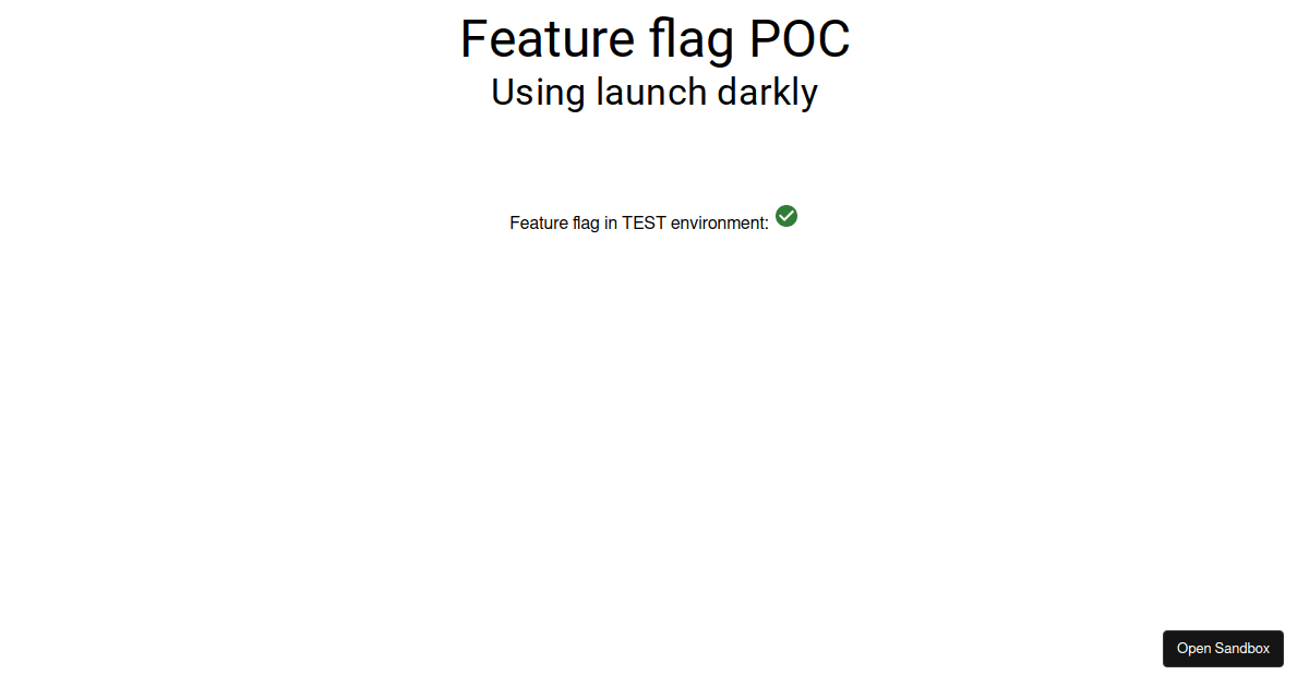 launch darkly POC (forked) - Codesandbox