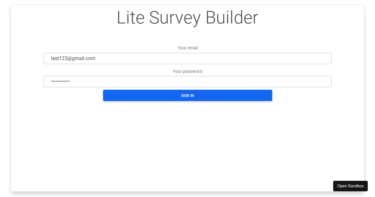 lite-survey-builder - Codesandbox