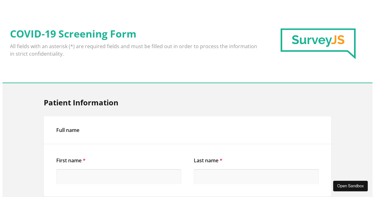surveyjs-angular - Codesandbox