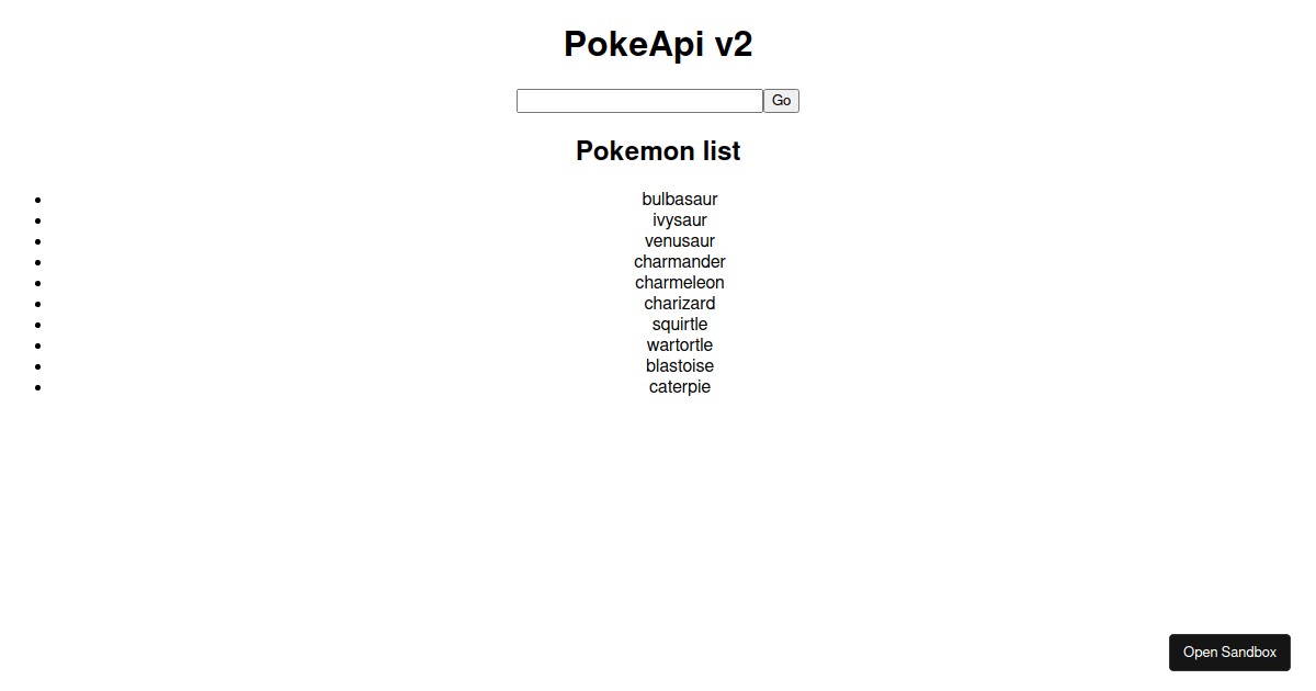 react-pokeapi (forked) - Codesandbox