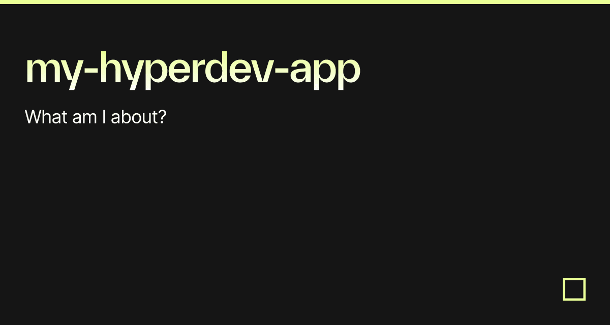 my-hyperdev-app - Codesandbox
