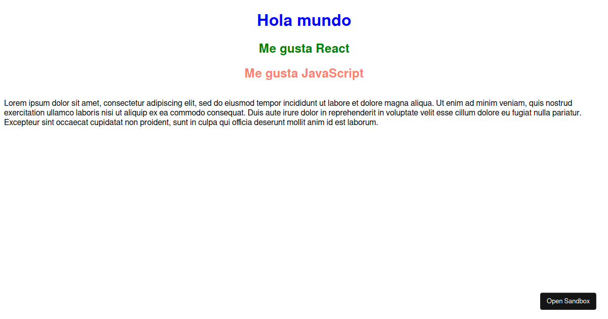 Hola mundo - Codesandbox