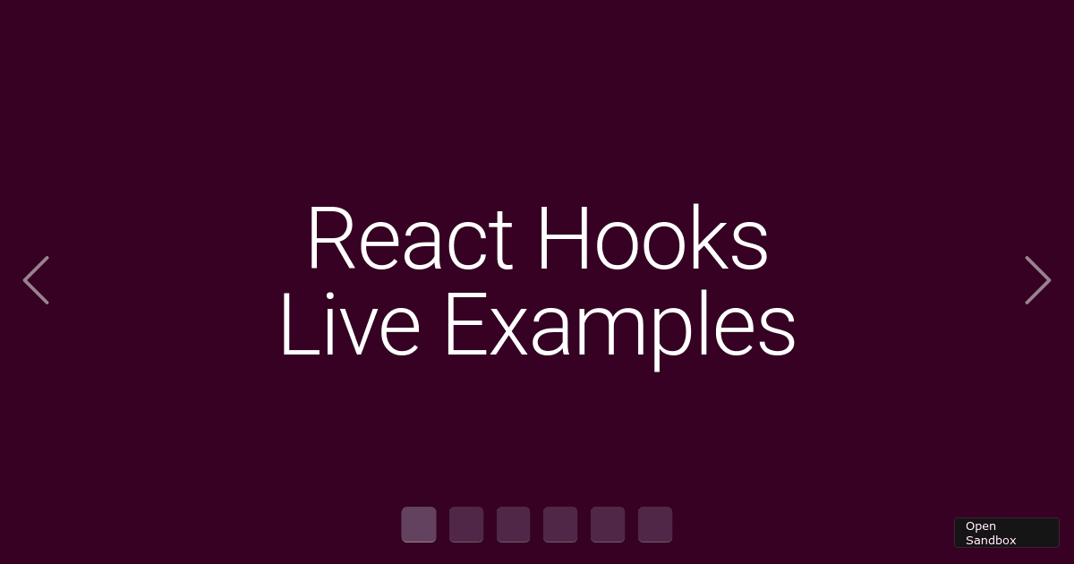 React Hooks Presentation (forked) - Codesandbox