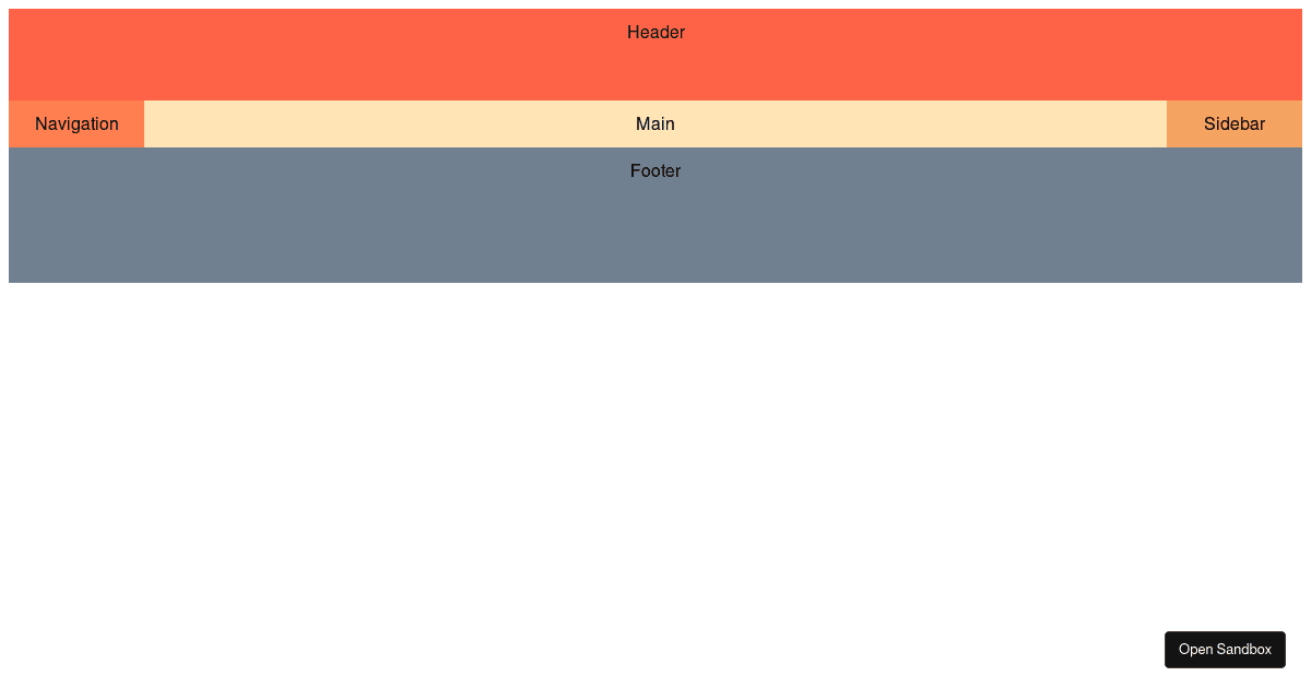 Holy Grail - Layout - Codesandbox
