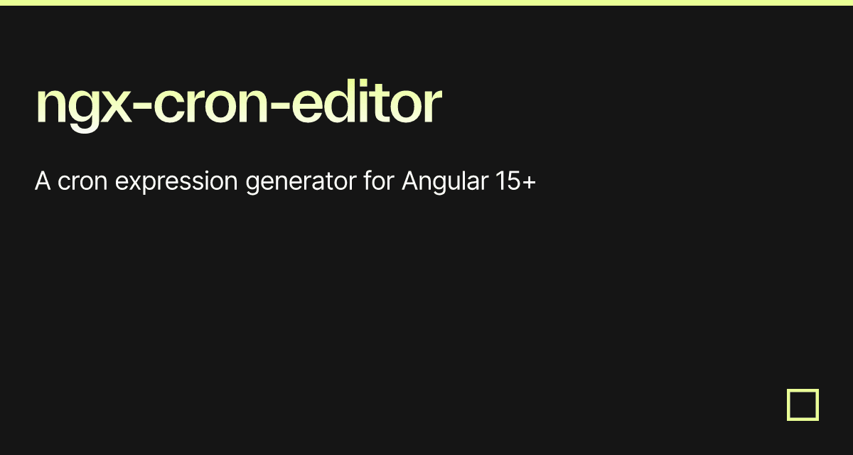 ngx-cron-editor - Codesandbox