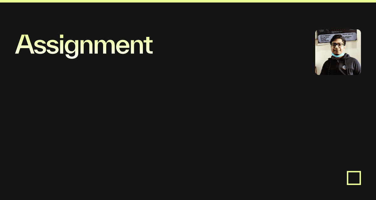 Assignment - Codesandbox
