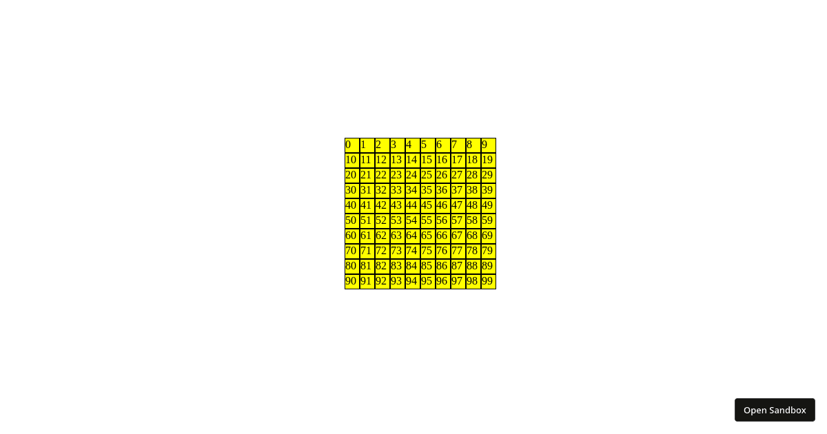 Selectable-Grid - Codesandbox