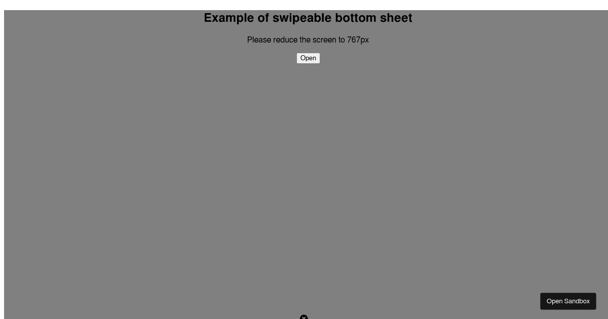 swipeable-bottom-sheet (forked) - Codesandbox