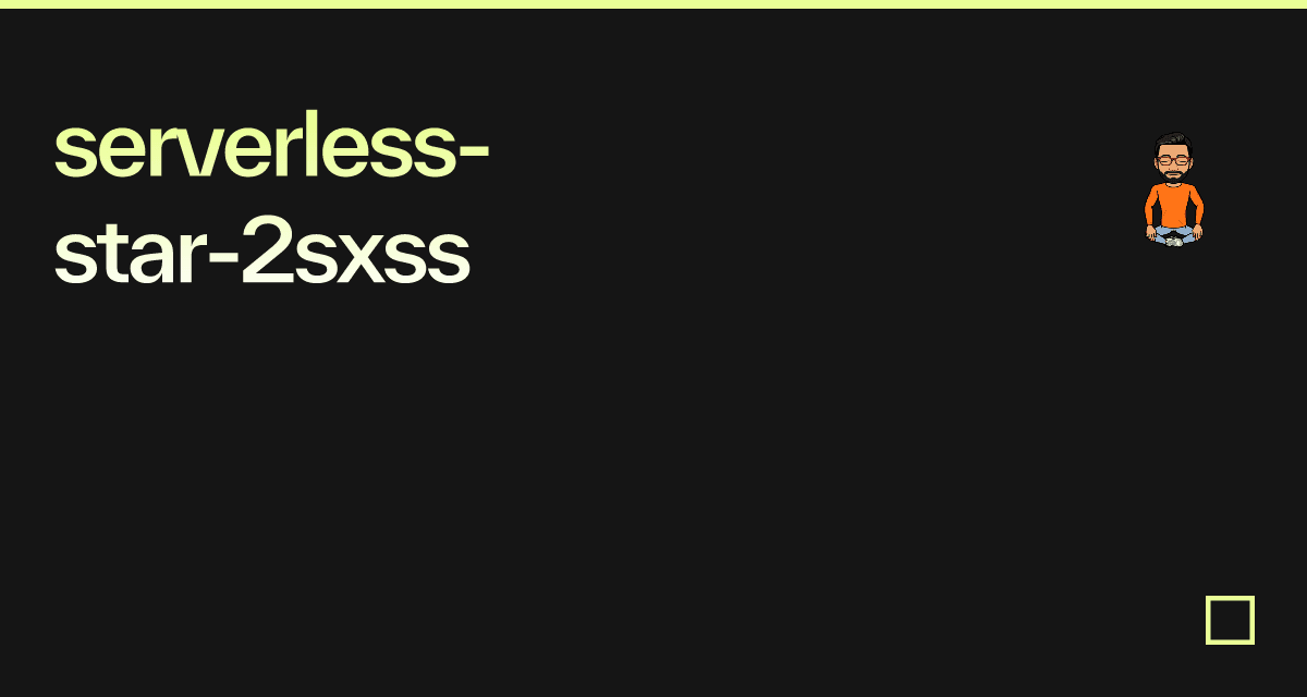 serverless-star-2sxss - Codesandbox