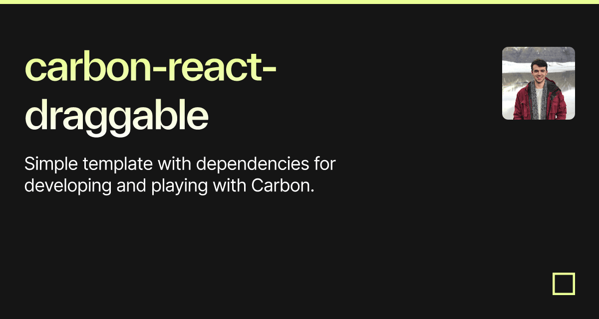 carbon-react-draggable - Codesandbox