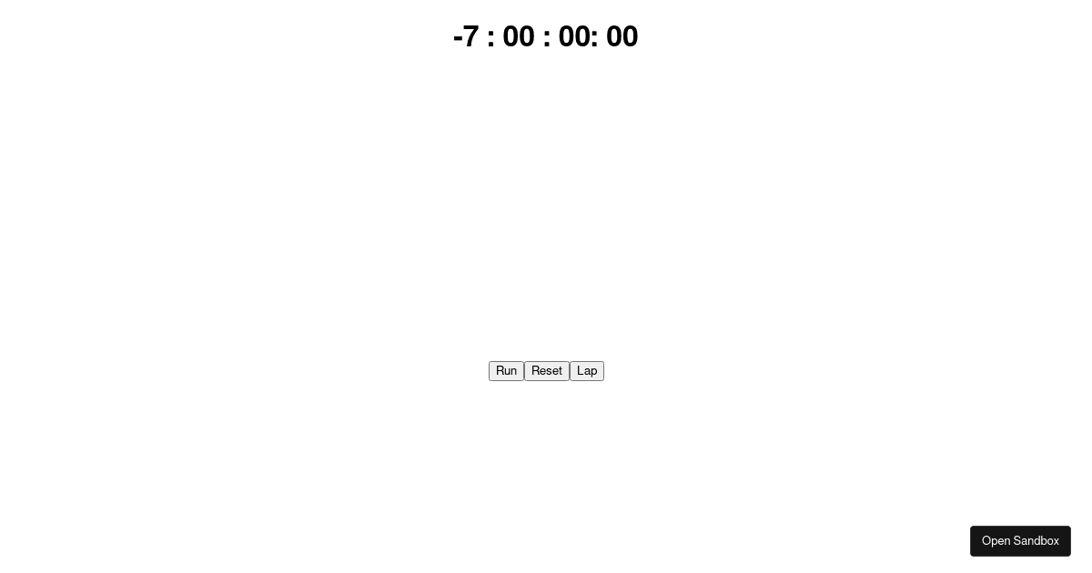 StopWatch - Codesandbox