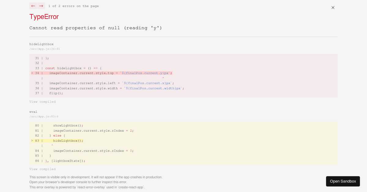 react-lightboxable demo (forked) - Codesandbox