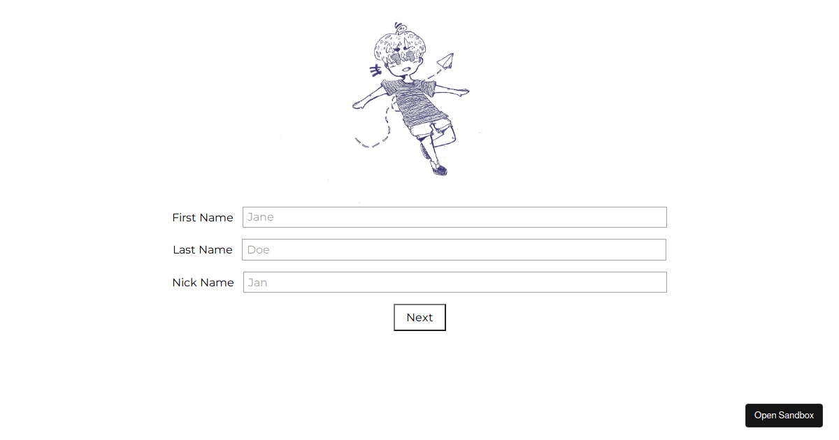 SImple multi step form in react (forked) - Codesandbox