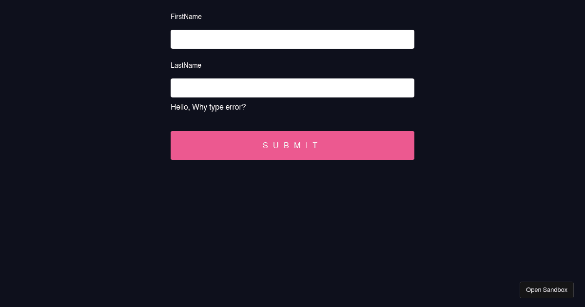 React Hook Form - useForm Template (forked) - Codesandbox