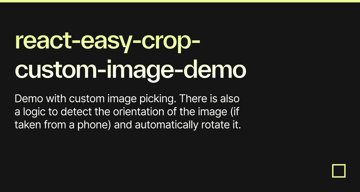 React Easy Crop Custom Image Demo Codesandbox