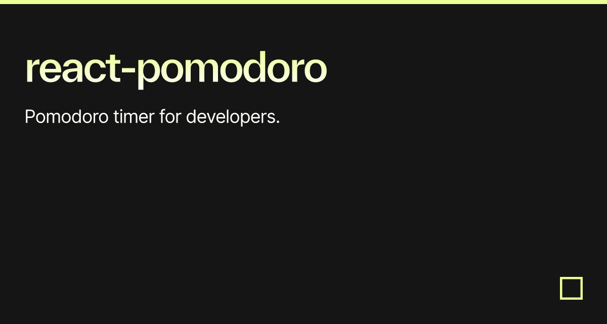 React Pomodoro Codesandbox