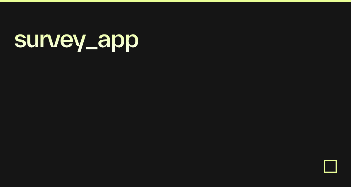 survey_app - Codesandbox