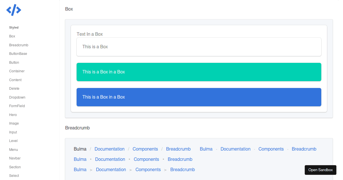 bulma-styler (forked) - Codesandbox