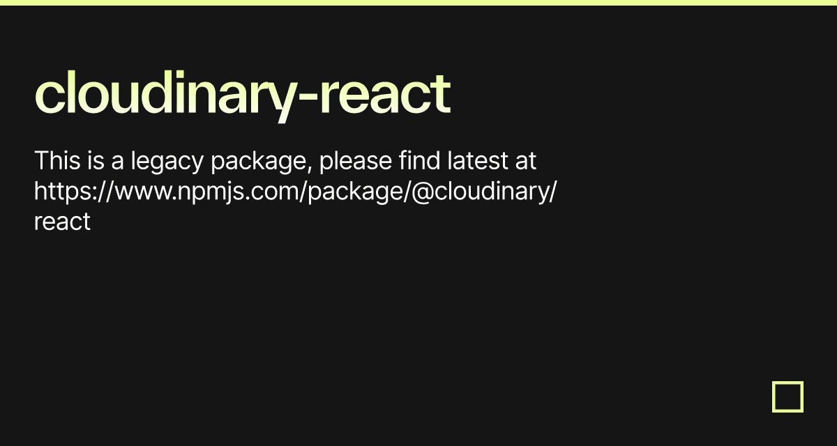 cloudinary-react - Codesandbox