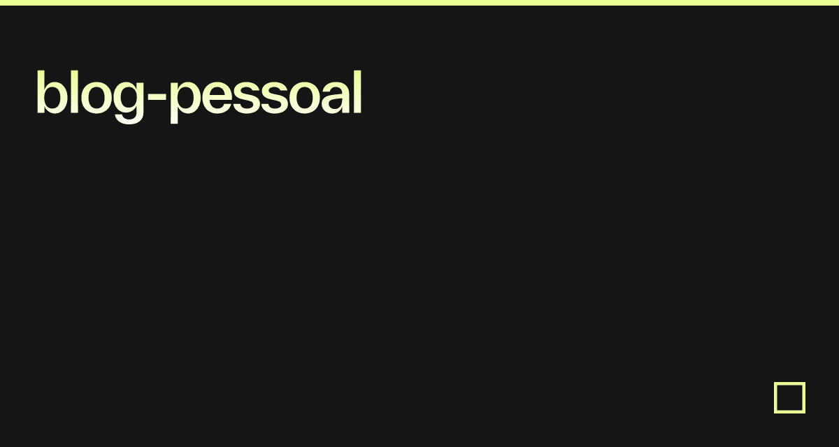 blog-pessoal - Codesandbox