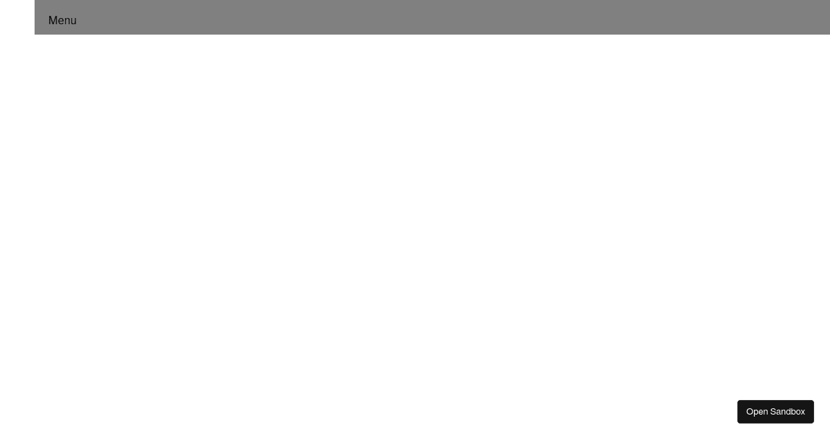 Css Only Slideout Menu Codesandbox