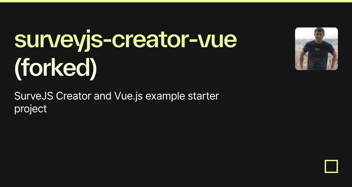 surveyjs-creator-vue (forked) - Codesandbox