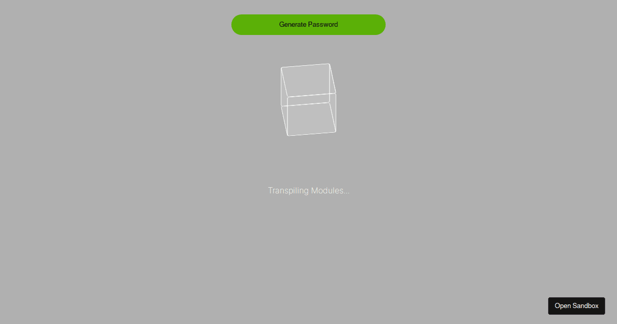 Password Generator Codesandbox