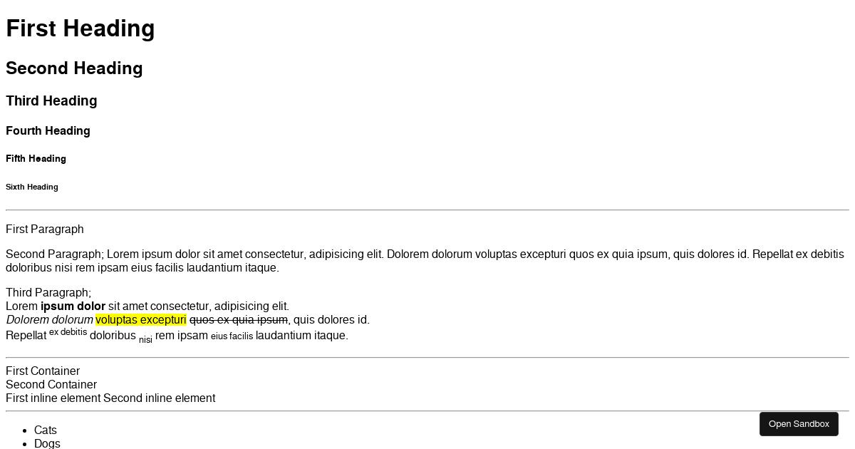 Html For Beginners Codesandbox