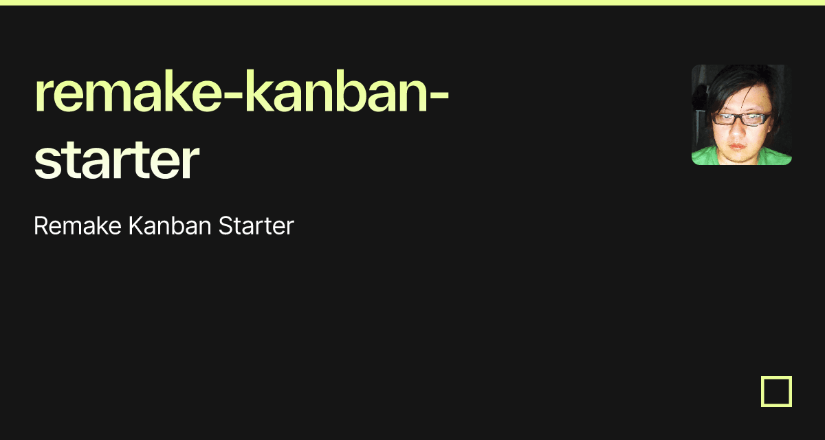 remake-kanban-starter - Codesandbox
