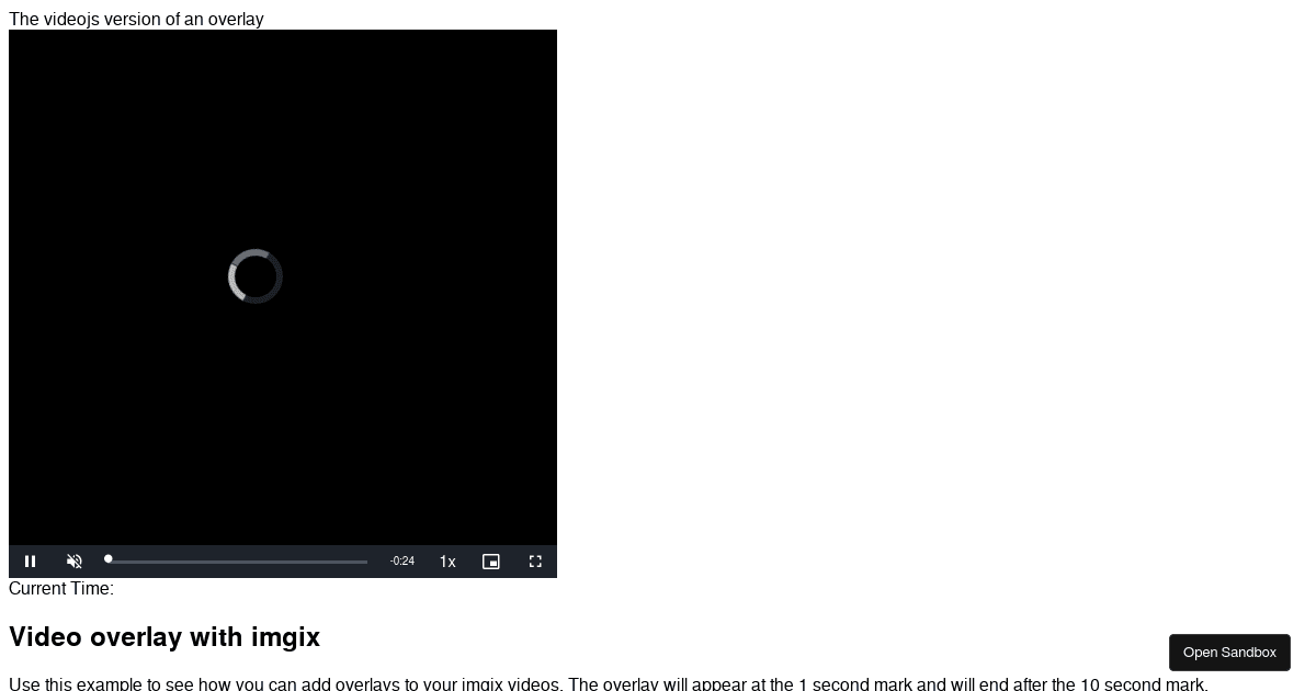 VideoJS-over-with-imgix (forked) - Codesandbox