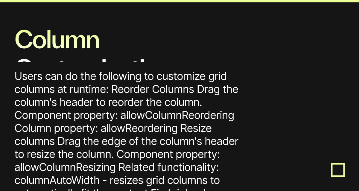 Column Customization - DevExtreme Data Grid - Codesandbox