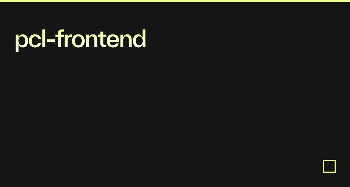pcl-frontend - Codesandbox
