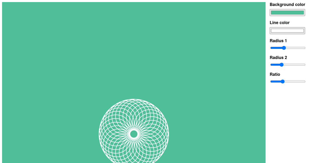 parametric spirographs (forked) - Codesandbox