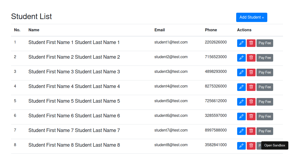 vue-student - Codesandbox