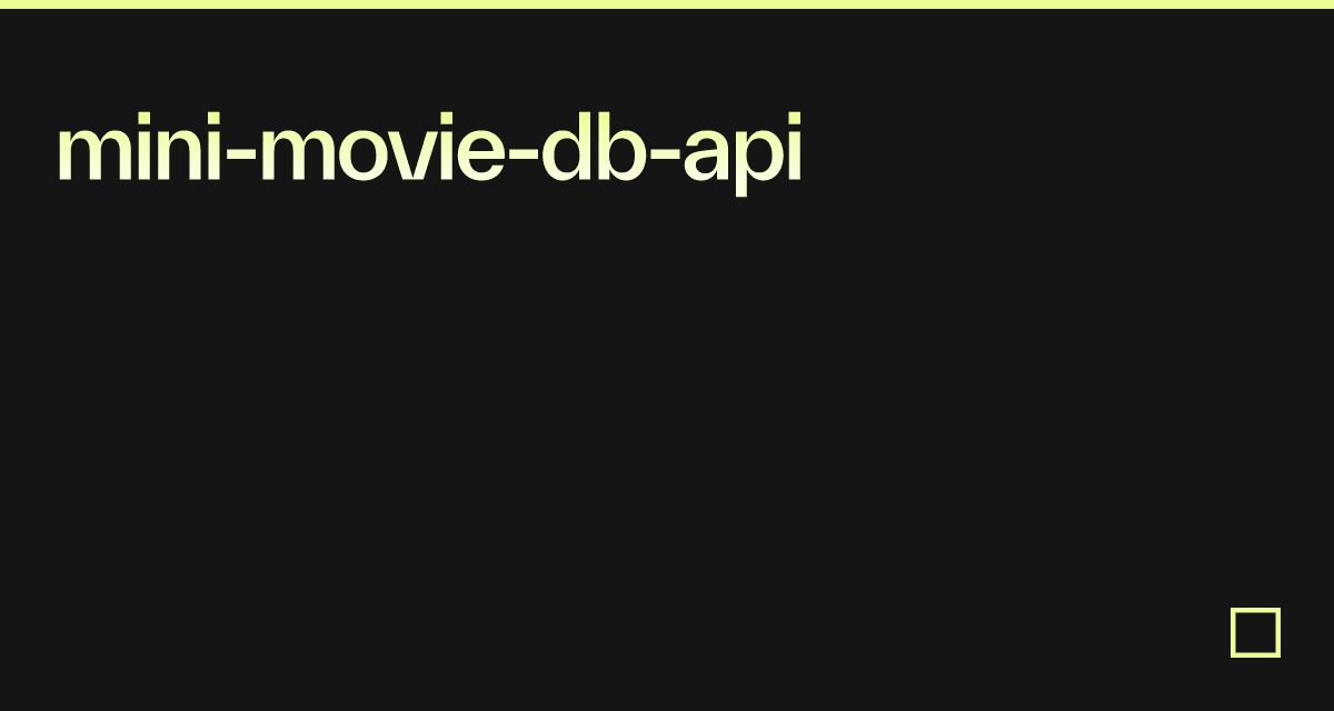 mini-movie-db-api - Codesandbox