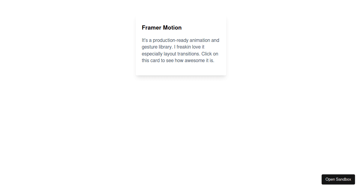 Shared animation for modals using Framer Motion - Codesandbox